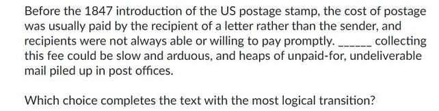 Breakdown of Every Question Type in SAT Reading and Writing by Percent