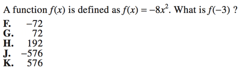 Algebra Functions on ACT Math: Lesson and Practice Questions