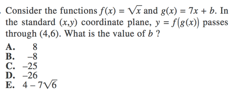 Algebra Functions on ACT Math: Lesson and Practice Questions