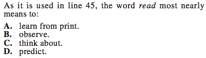 Vocab In Context Questions and Strategies for ACT Reading