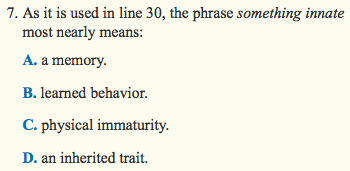 Vocab In Context Questions and Strategies for ACT Reading