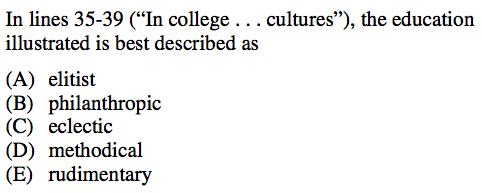 Vocab In Context Questions and Strategies for SAT Reading