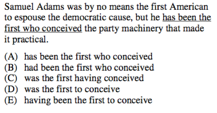 Verb Tenses and Forms on SAT Writing