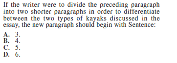 Macro Logic in ACT English: Sentence and Paragraph Order