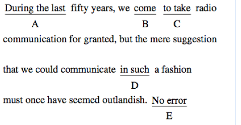 Verb Tenses and Forms on SAT Writing