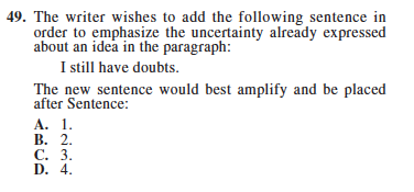 Macro Logic in ACT English: Sentence and Paragraph Order