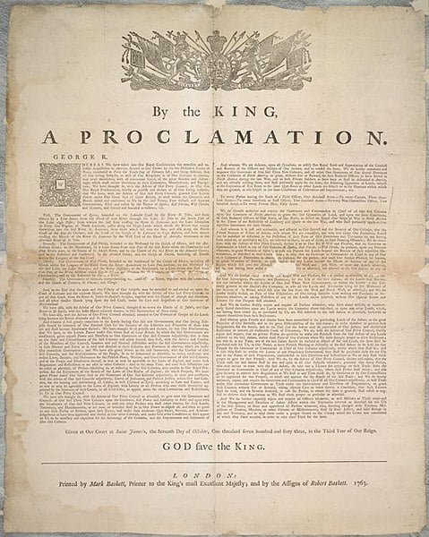 What Was the Proclamation of 1763?